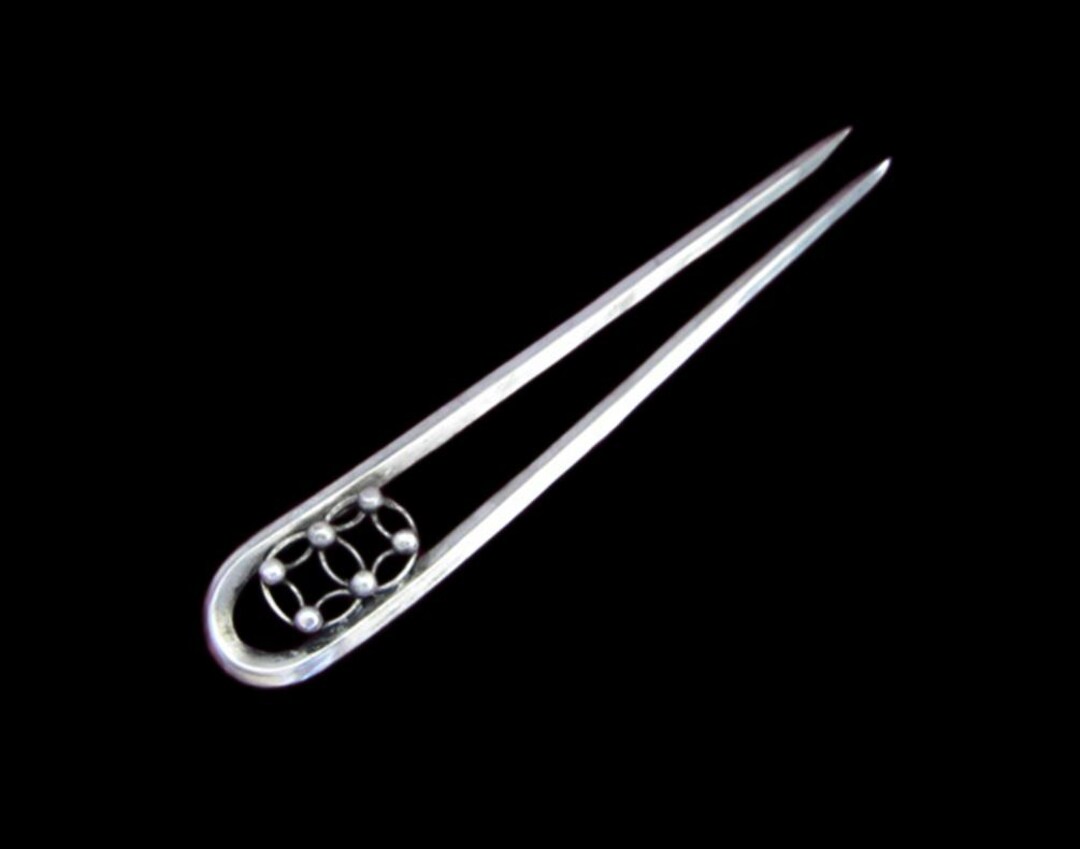 Handmade Silver Hair Accessories Stick Pin Tribal Ethnic Hmong Miao ...
