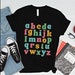 Retro Bright Alphabet Shirt, ABC Teacher Shirts, Back to School Gift ...