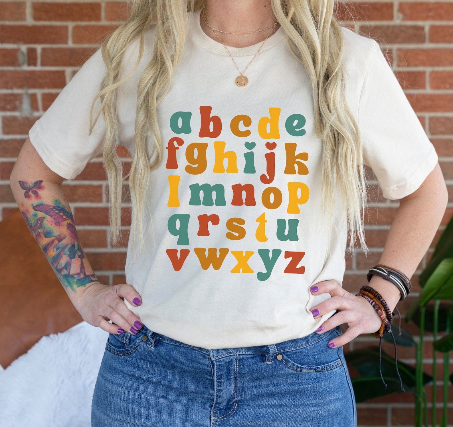 Retro Alphabet Shirt, ABC Teacher Shirts, Back to School Gift for ...