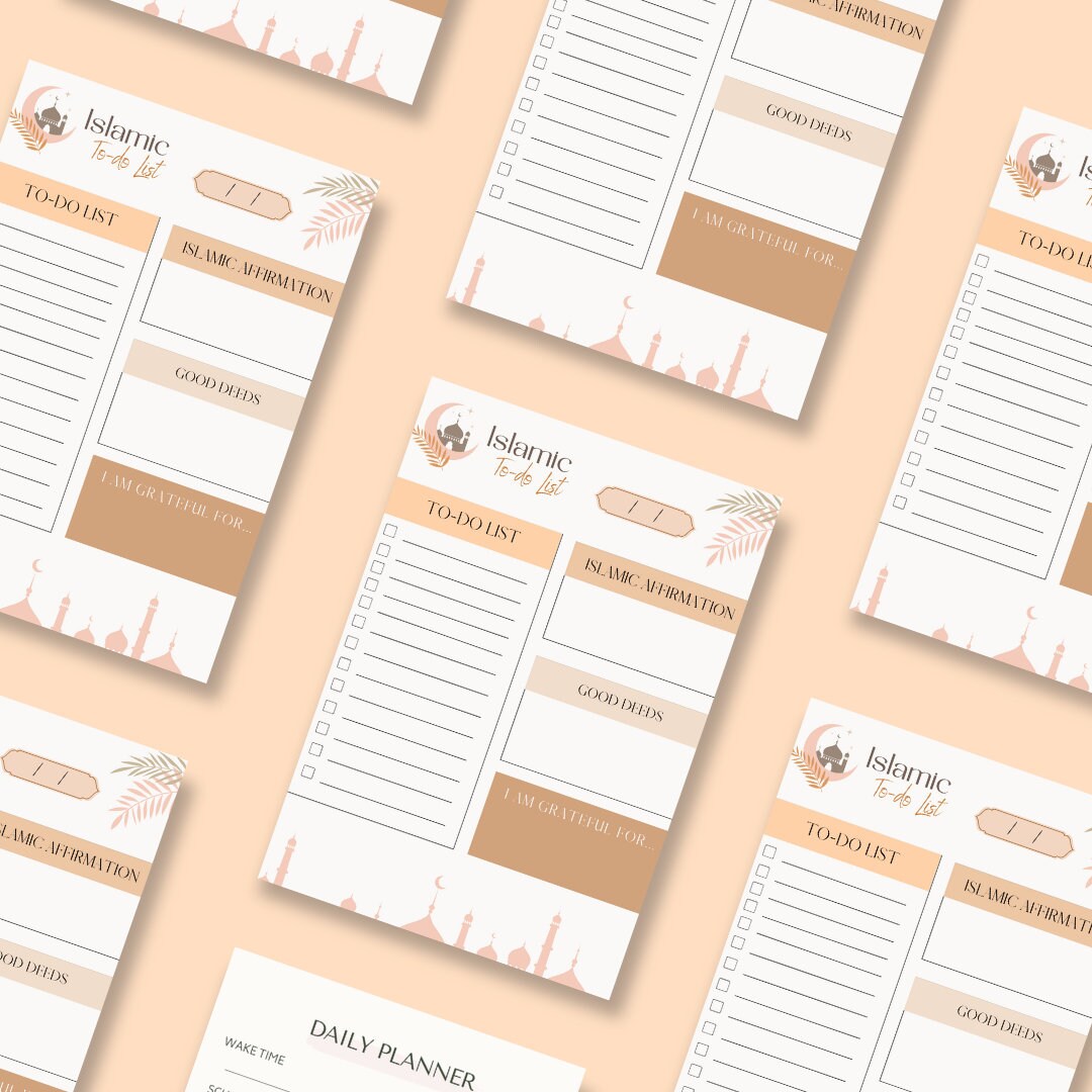 Islamic to Do List | PDF Planner | Editable Planner | Printable Planner ...