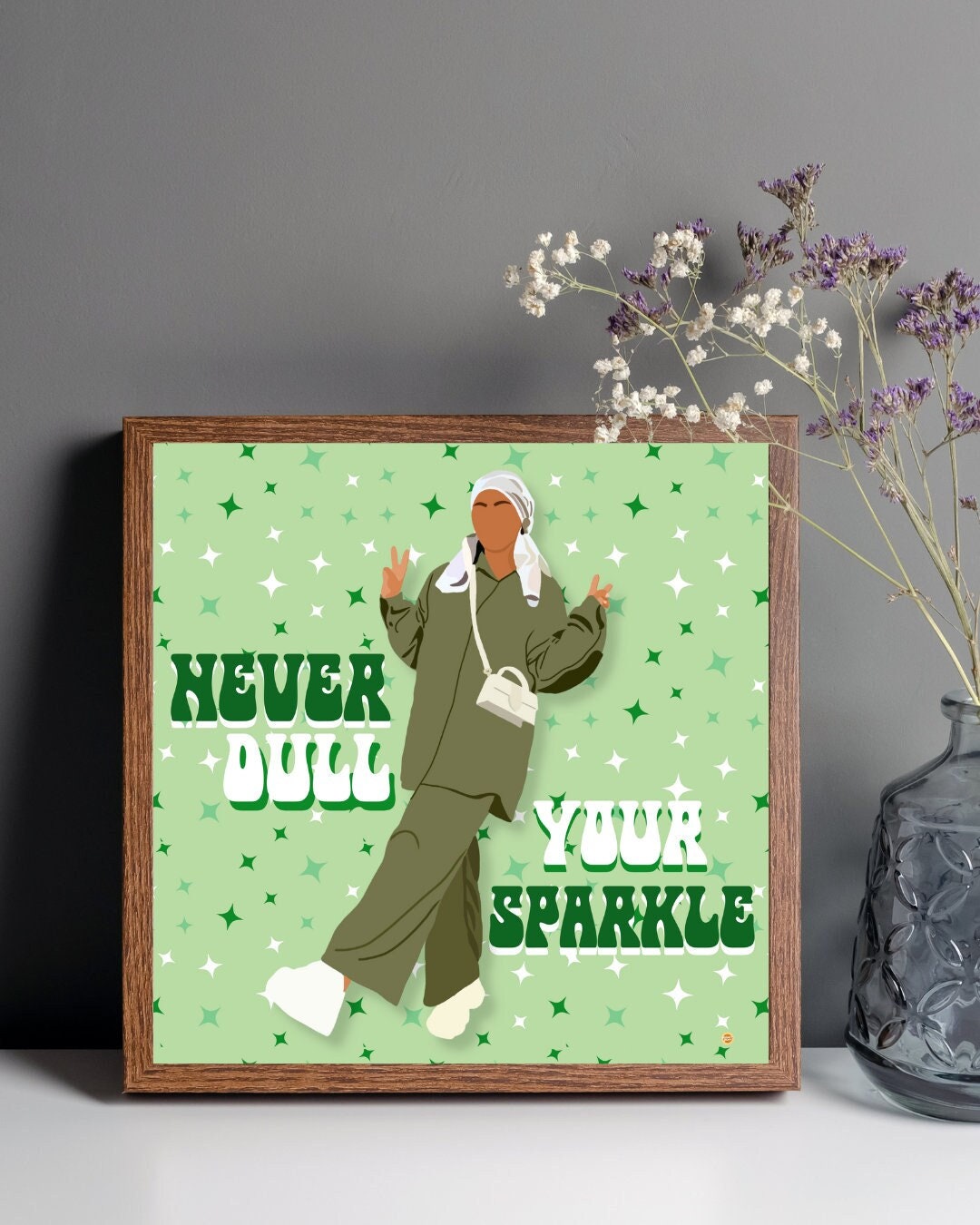 Muslim Girl Poster Art | Muslim Woman Art | Poster Art | Home Decor ...