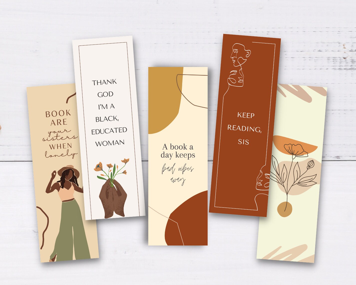 Black Girl Bookmark Set African American Gifts Gifts for | Etsy