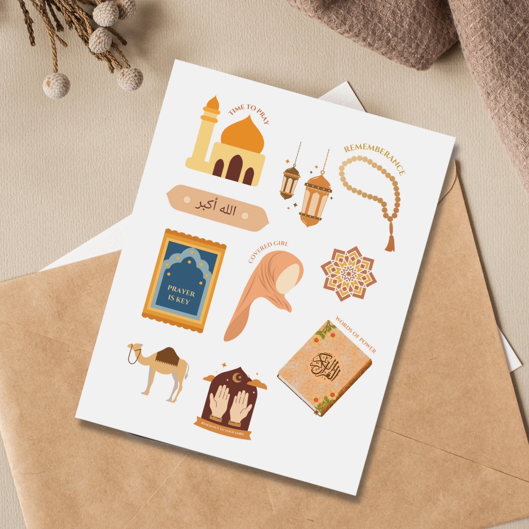 Islamic Sticker Sheets Muslim Sticker Sheets Laptop Stickers Planner ...