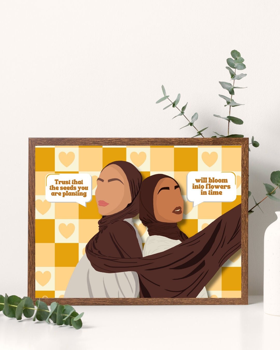 Muslim Girl Poster Art | Muslim Woman Art | Poster Art | Home Decor ...