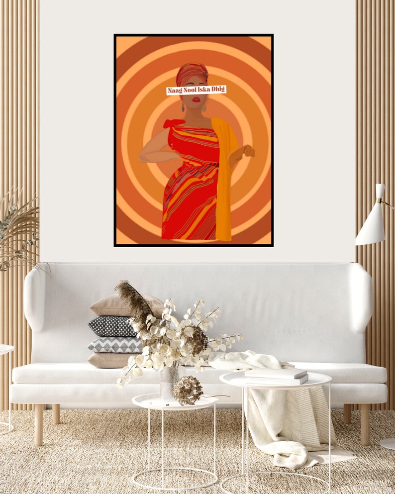 Black Girl Poster Art Somali Woman Art Poster Art Home Decor Gifts Wall ...
