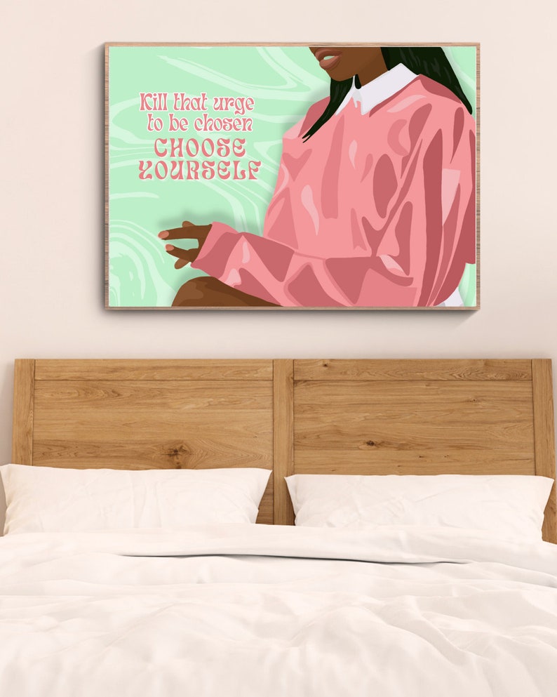 Black Girl Poster Art Black Woman Art Poster Art Home Decor Gifts Wall ...