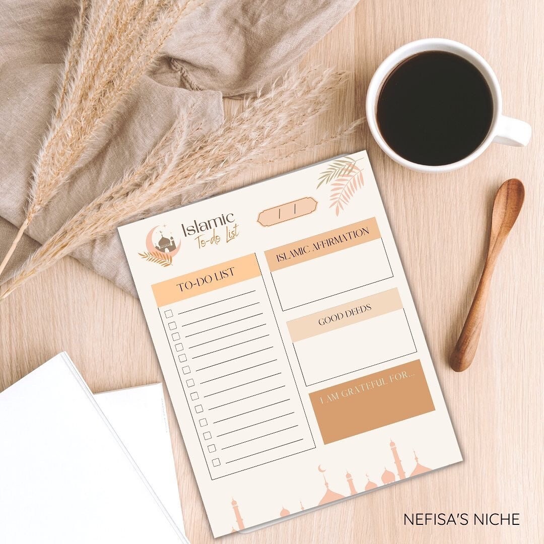 Islamic to Do List | Ramadan to Do List| Muslim Planner | Islamic Gift ...
