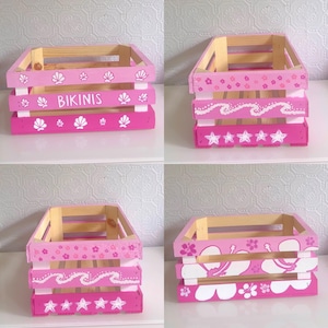 Coastal Coconut Girl Bikini Box Storage Crate - Etsy