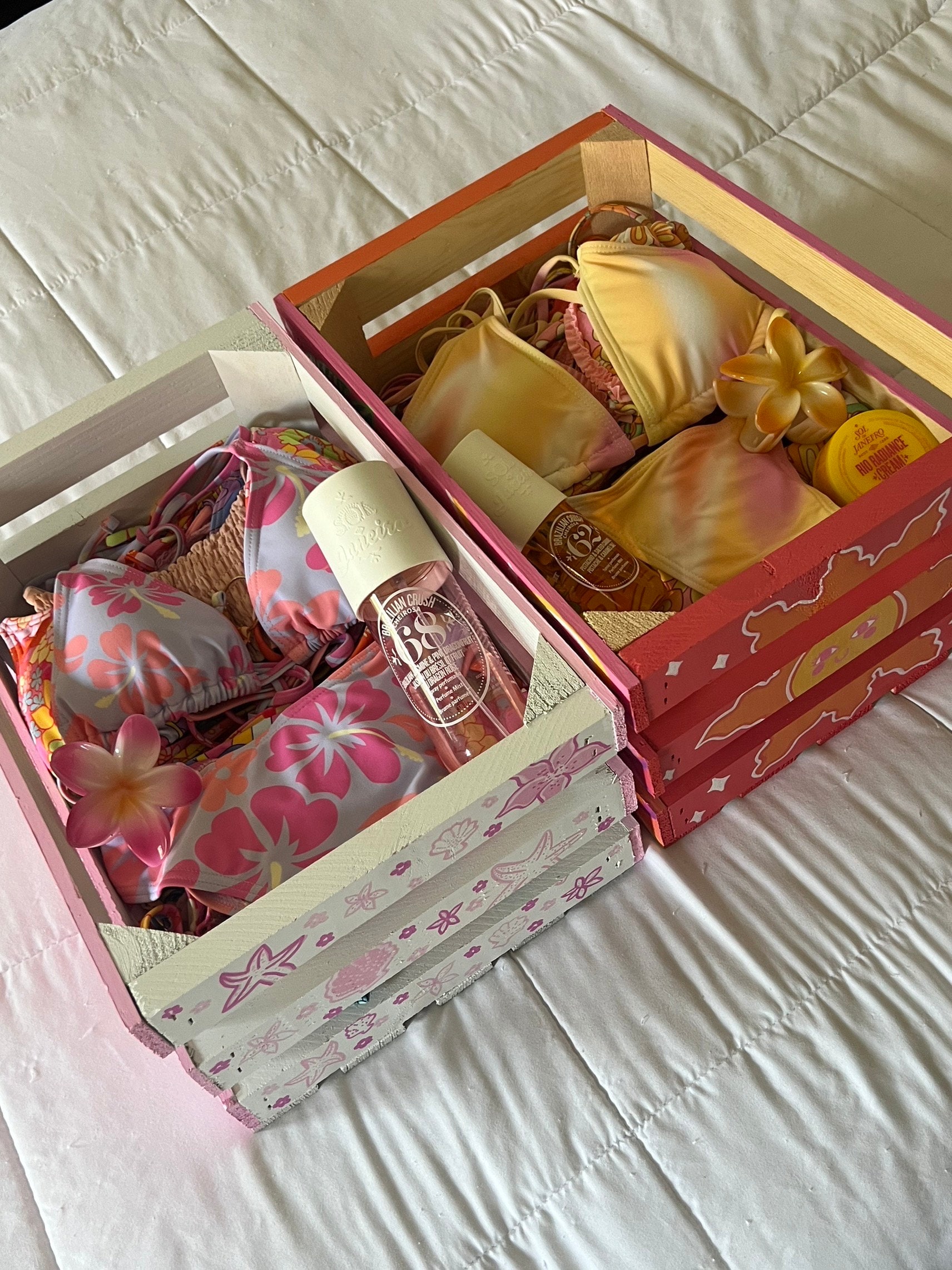 Tropical Coconut Girl Bikini Box Storage Crate - Etsy