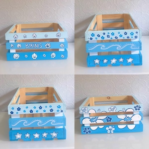 Coastal Coconut Girl Bikini Box Storage Crate - Etsy