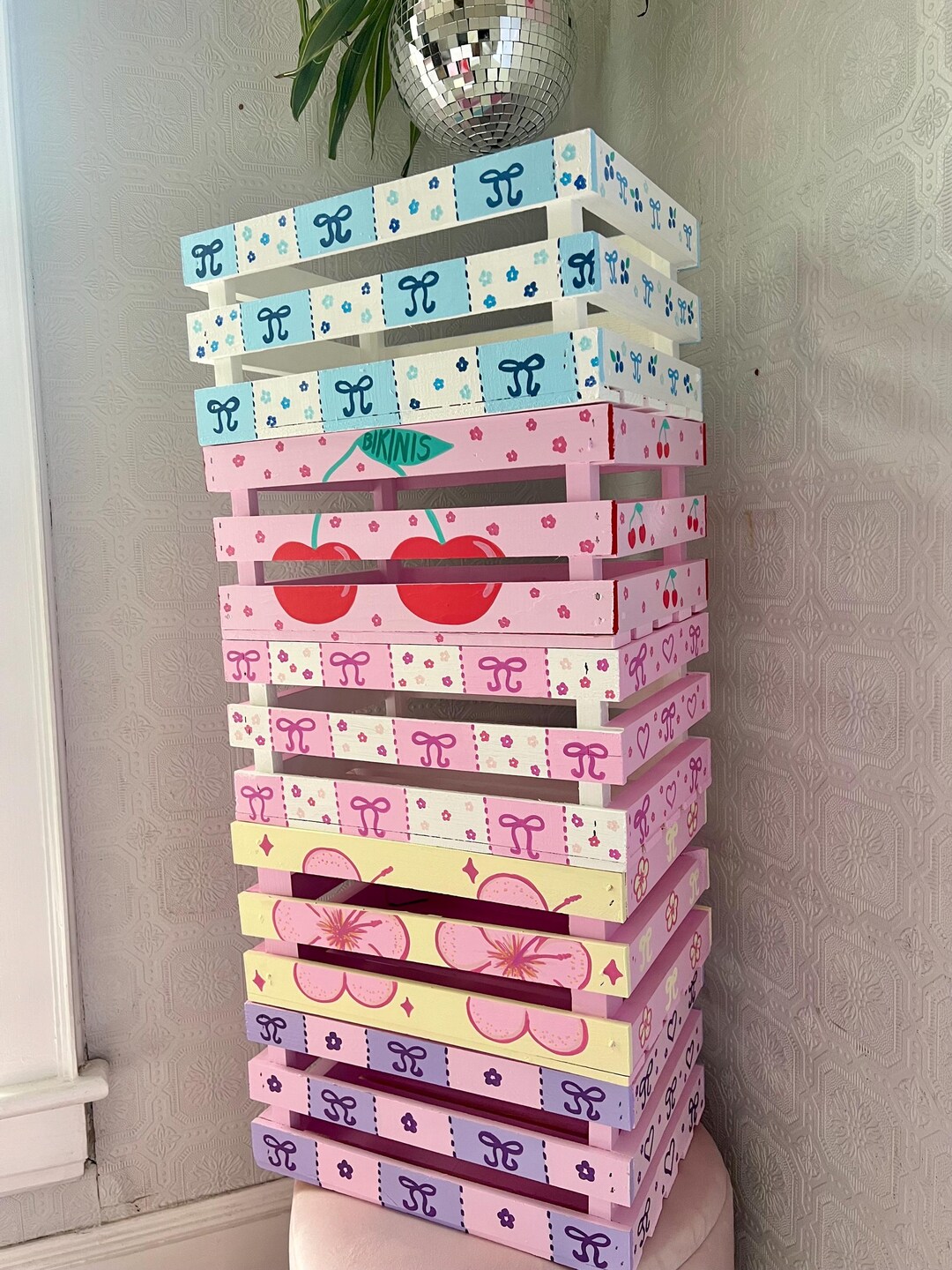 Coquette Coastal Coconut Girl Bikini Box Storage Crate - Etsy