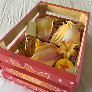 Tropical Coconut Girl Bikini Box Storage Crate - Etsy