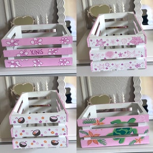 Tropical Coconut Girl Bikini Box Storage Crate - Etsy