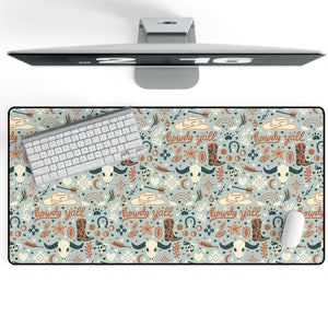 Western Cowboy Desk Mat Southwest Office Desk Design Rodeo Office Decor ...