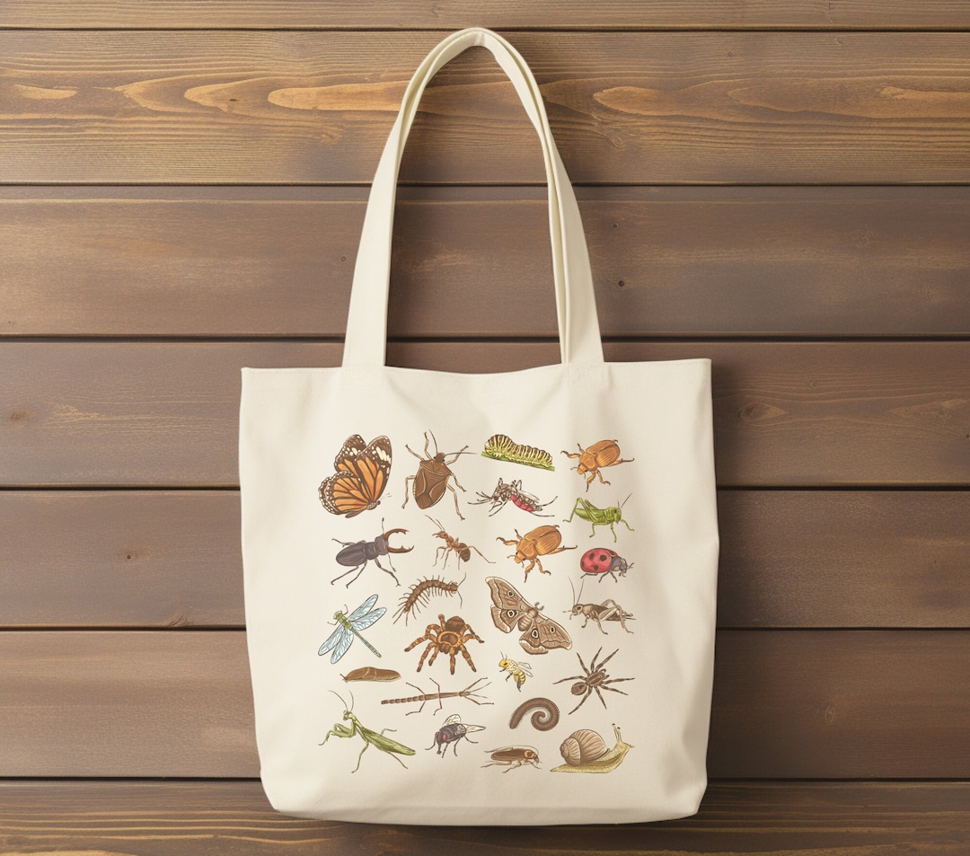 Insect Bug Tote Bag Entomology Gift Dark Academia Cottagecore ...