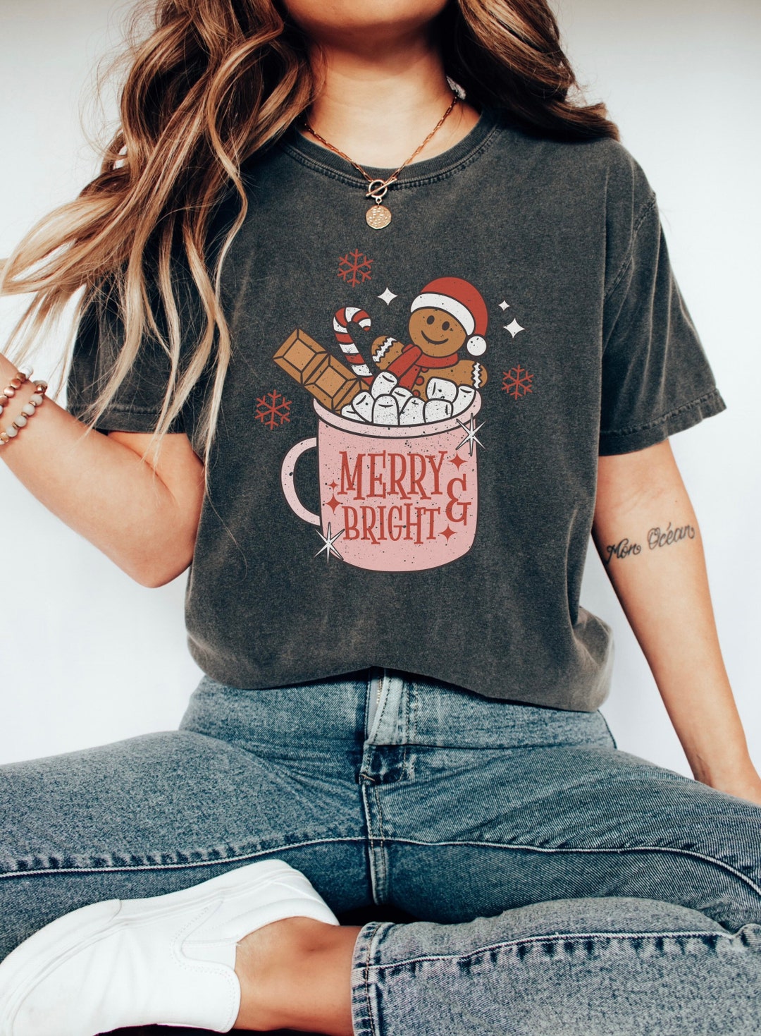 Merry and Bright Christmas Gingerbread Shirt Christmas - Etsy