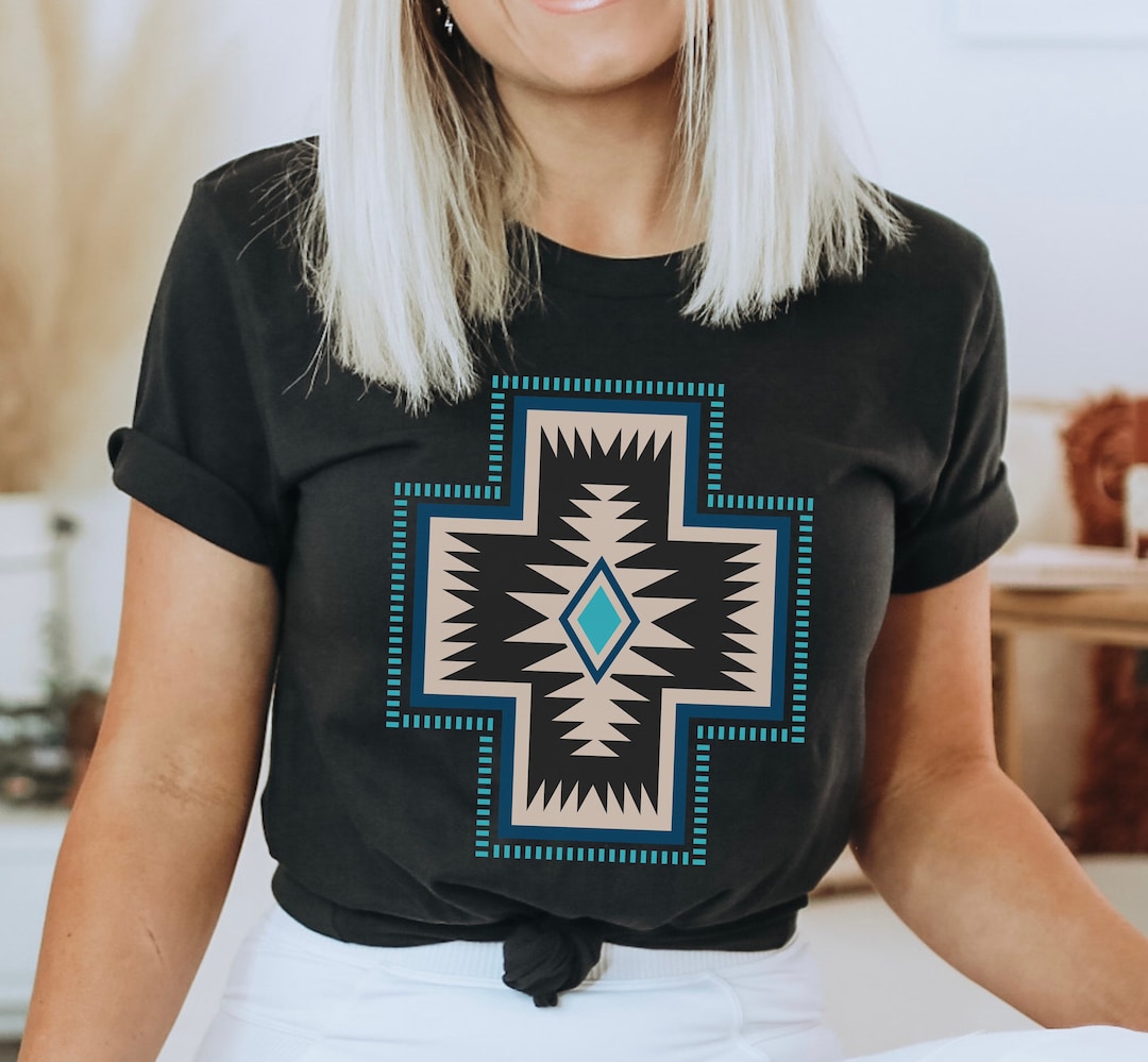 Aztec Graphic Tee | Southwestern Cross Shirt | Tribal Shirt | Aztec ...