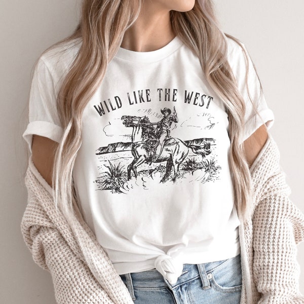 Western Graphic Tee - Etsy