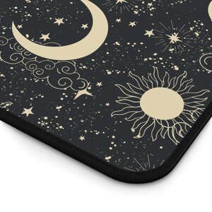 Celestial Desk Mat Stars and Moon Office Desk Design - Etsy