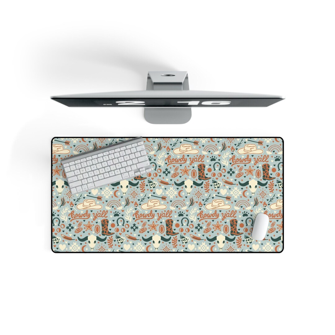 Western Cowboy Desk Mat Southwest Office Desk Design Rodeo Office Decor ...