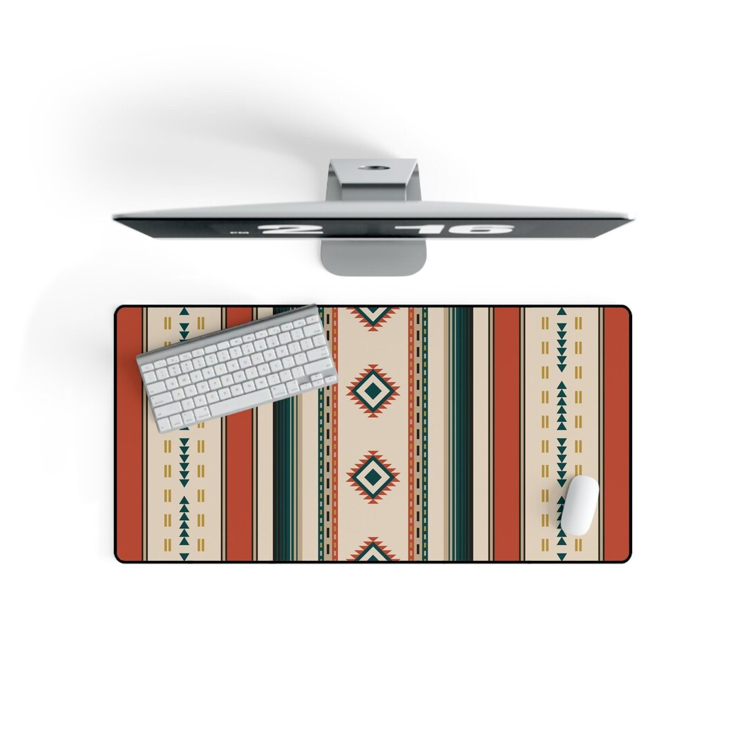 Southwest Desk Mat Western Aztec Serape Office Desk Design Aztec Office ...