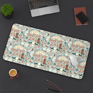 Western Cowboy Desk Mat Southwest Office Desk Design Rodeo Office Decor ...