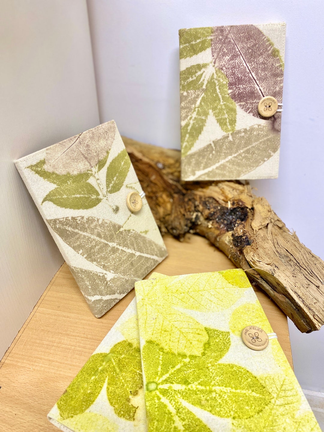 Natural Papercraft in Notebooks With Eco-friendly Tissu Ecoprint ...