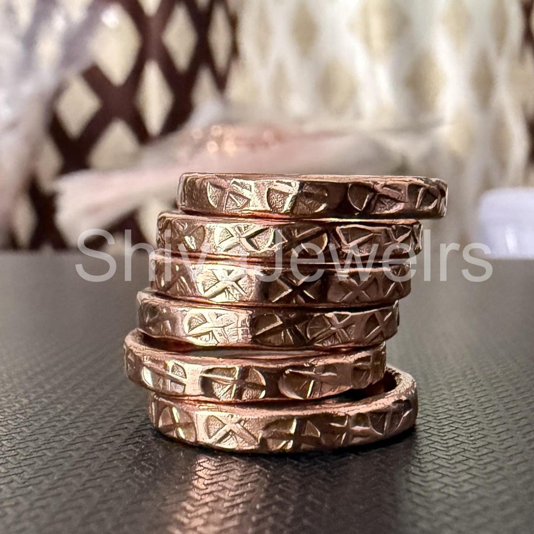Handmade Pure Copper Stacking Rings Set Of: Statement Minimalist ...