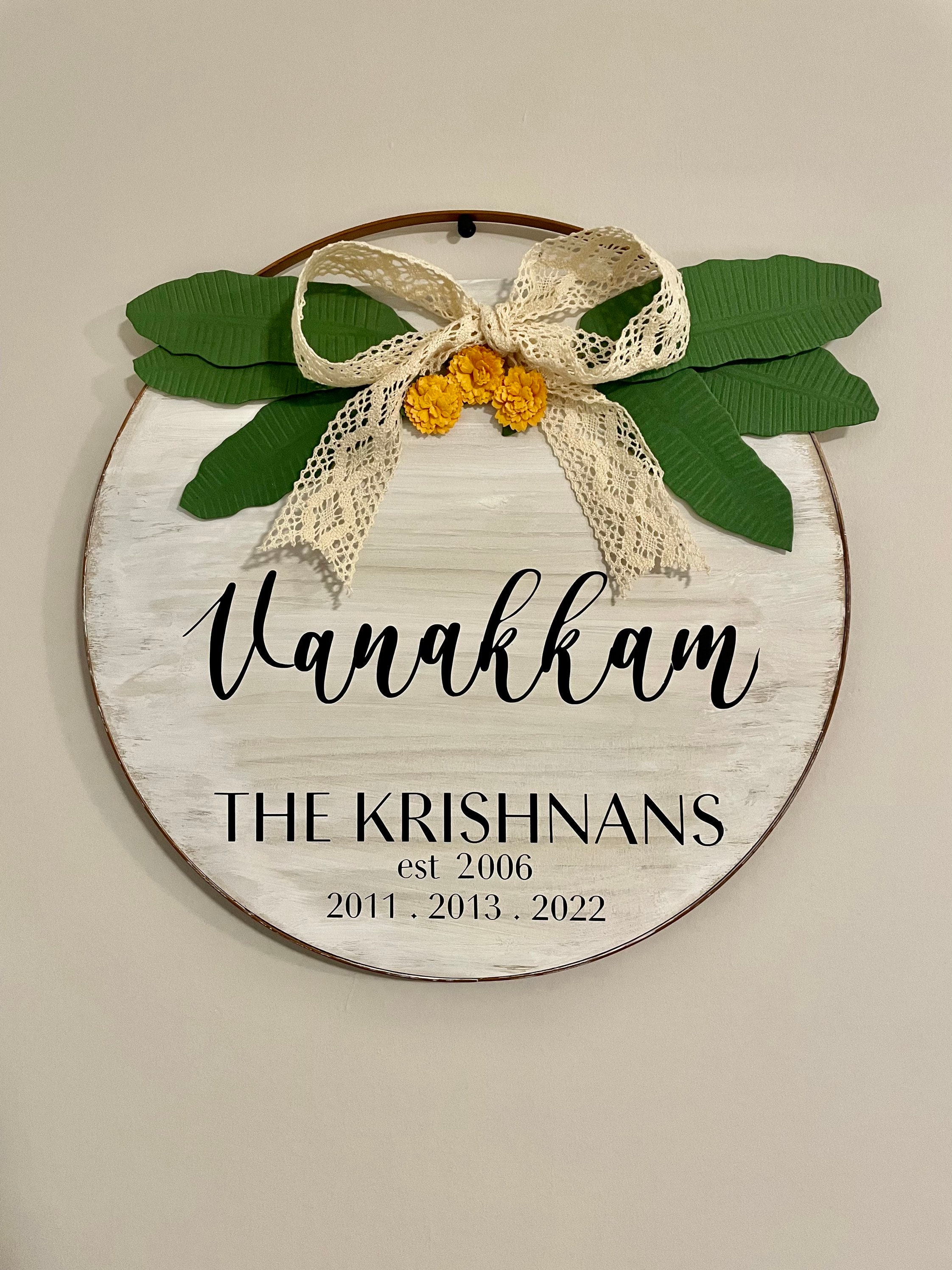 Welcome Home Sign / Tamil Hindi Punjabi Indian / Vanakkam / Toranam ...