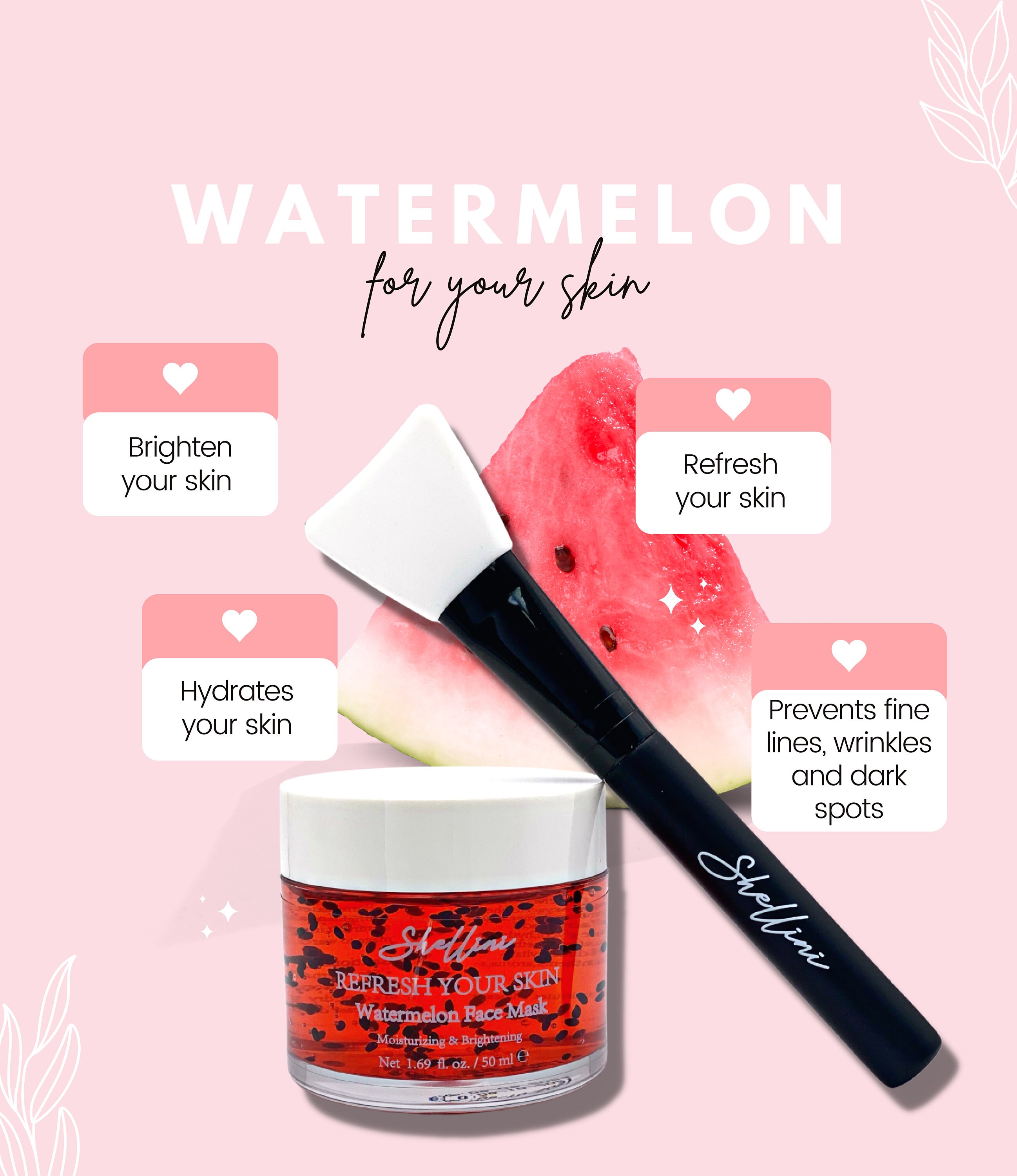 Watermelon Face Mask - Etsy