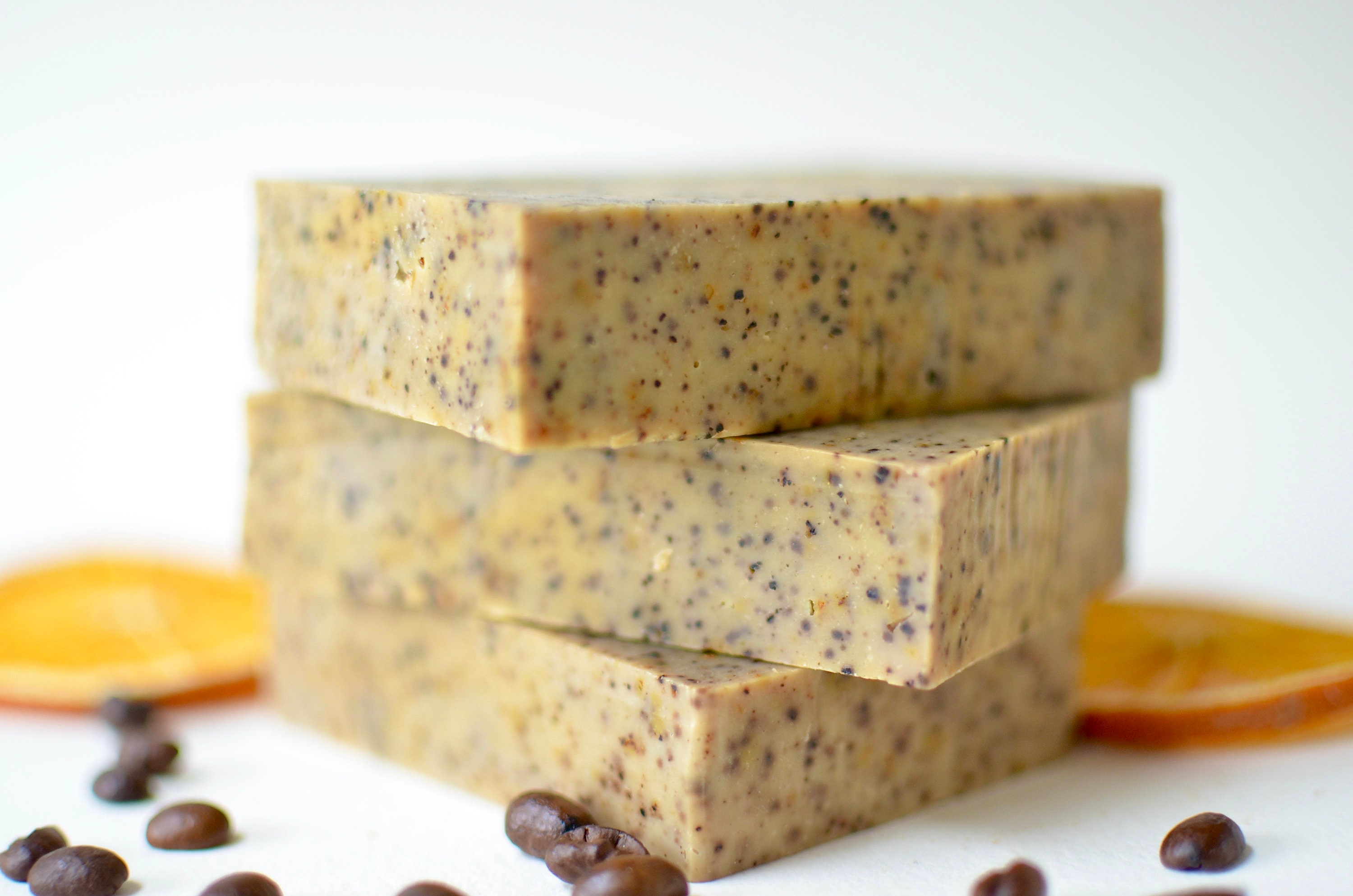 Coffee and Orange Body Scrub Soap Bar, Natural Soap Bar, Exfoliating ...