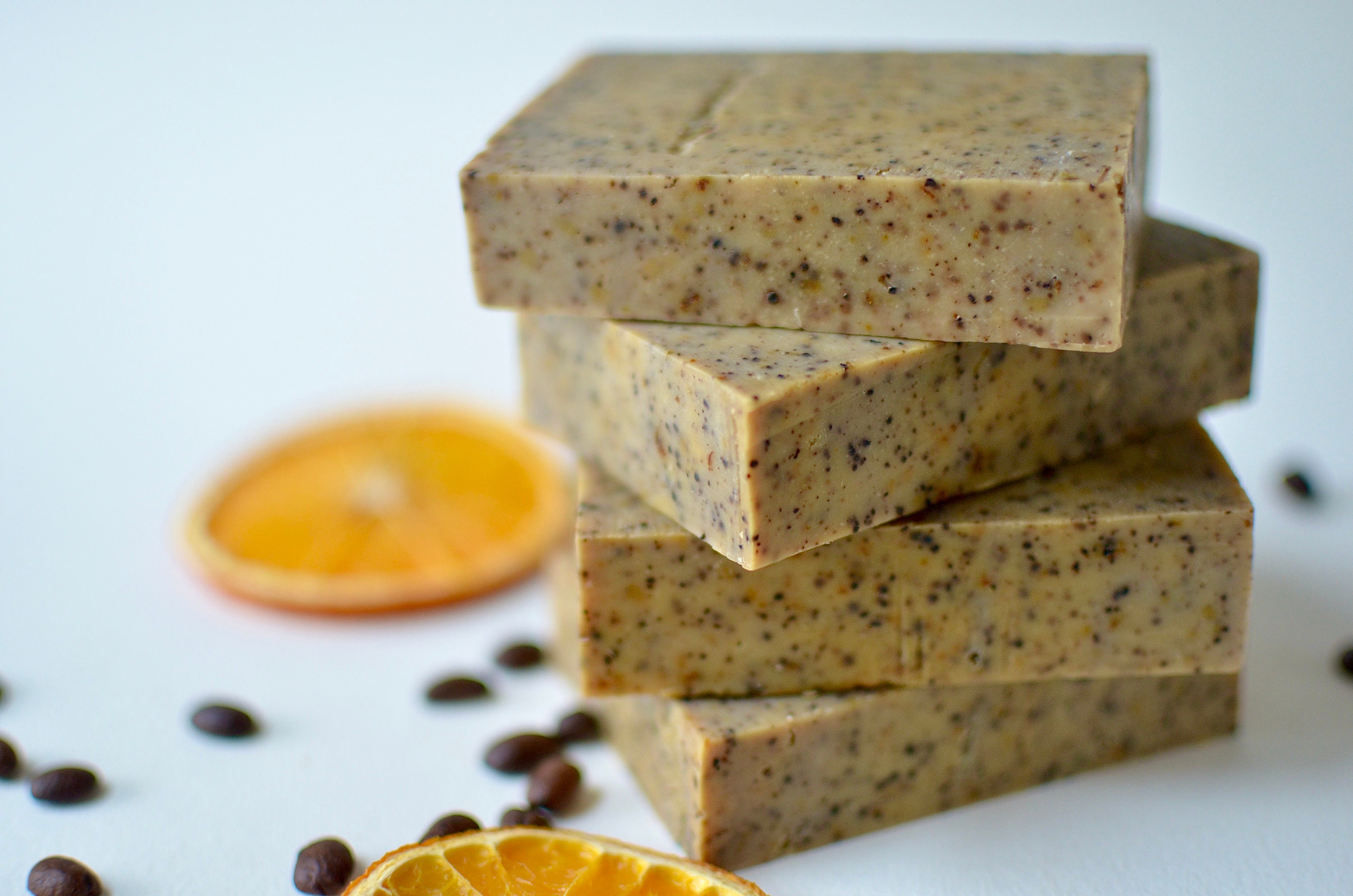 Coffee and Orange Body Scrub Soap Bar, Natural Soap Bar, Exfoliating ...