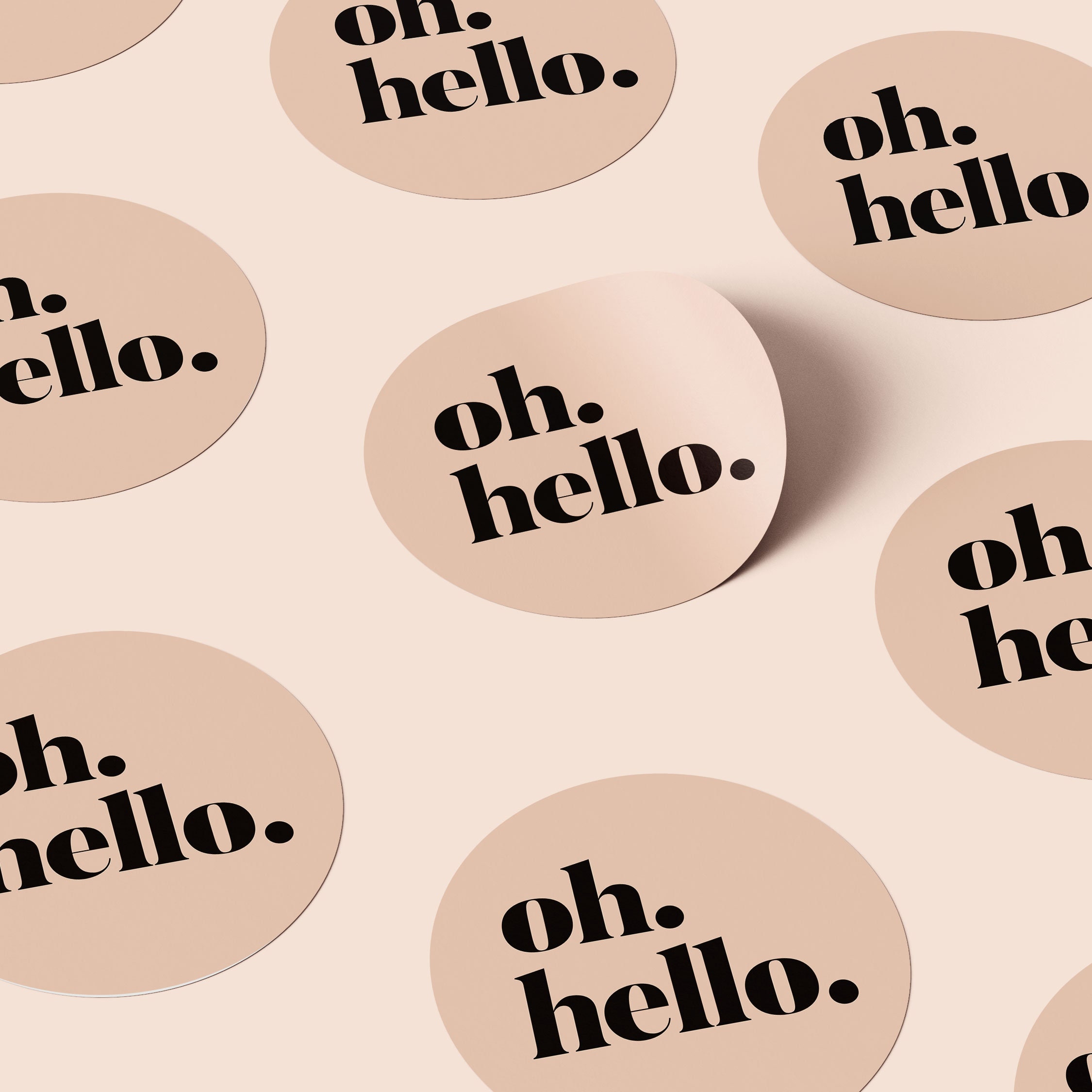 Oh Hello Sticker, Packaging Sticker, Mailing Sticker for Small Business ...