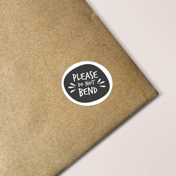Do Not Bend Sticker Packaging Sticker Mailing Sticker for | Etsy