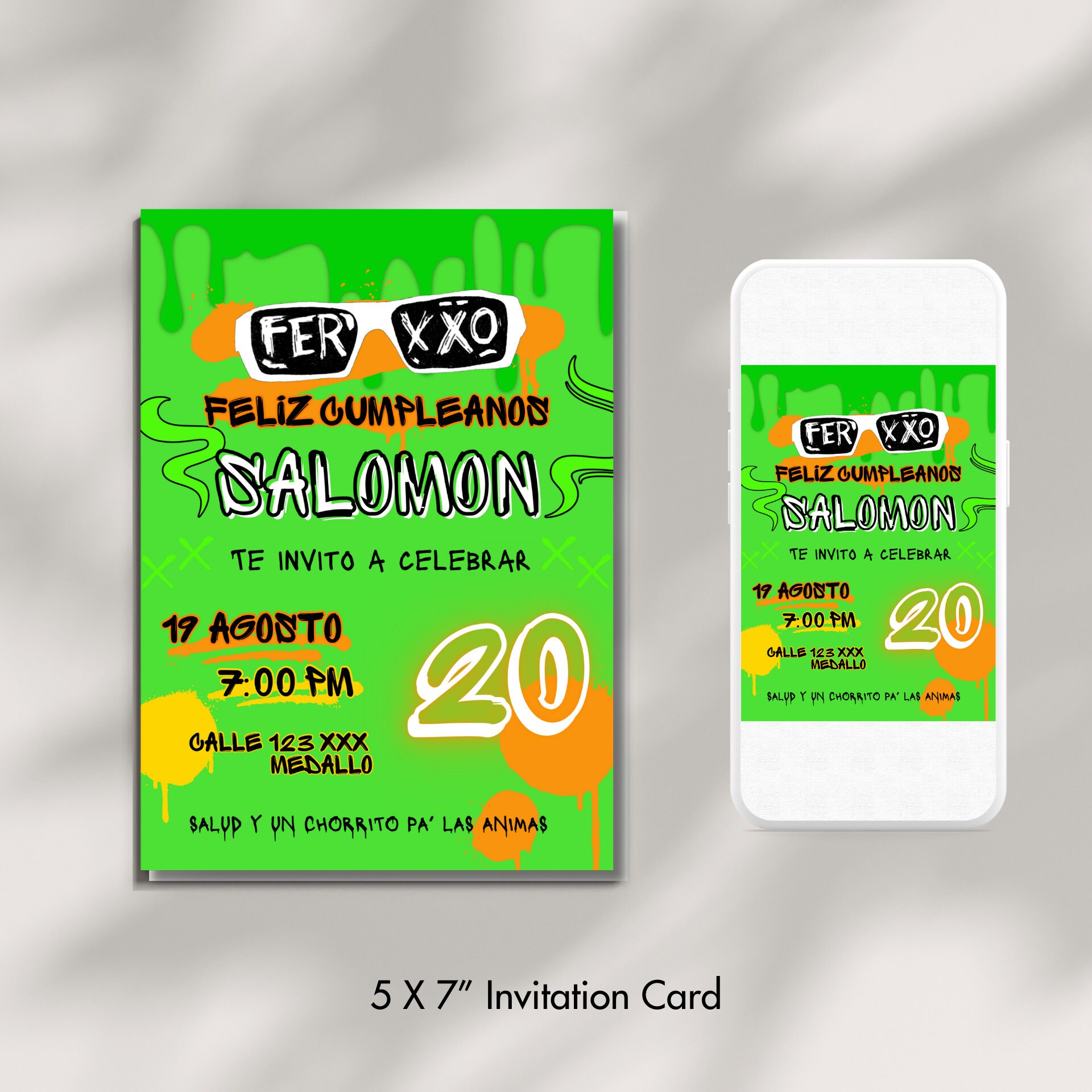 Feid Birthday Party Invitation, Fiesta De Feliz Cumpleanos Ferxxo ...