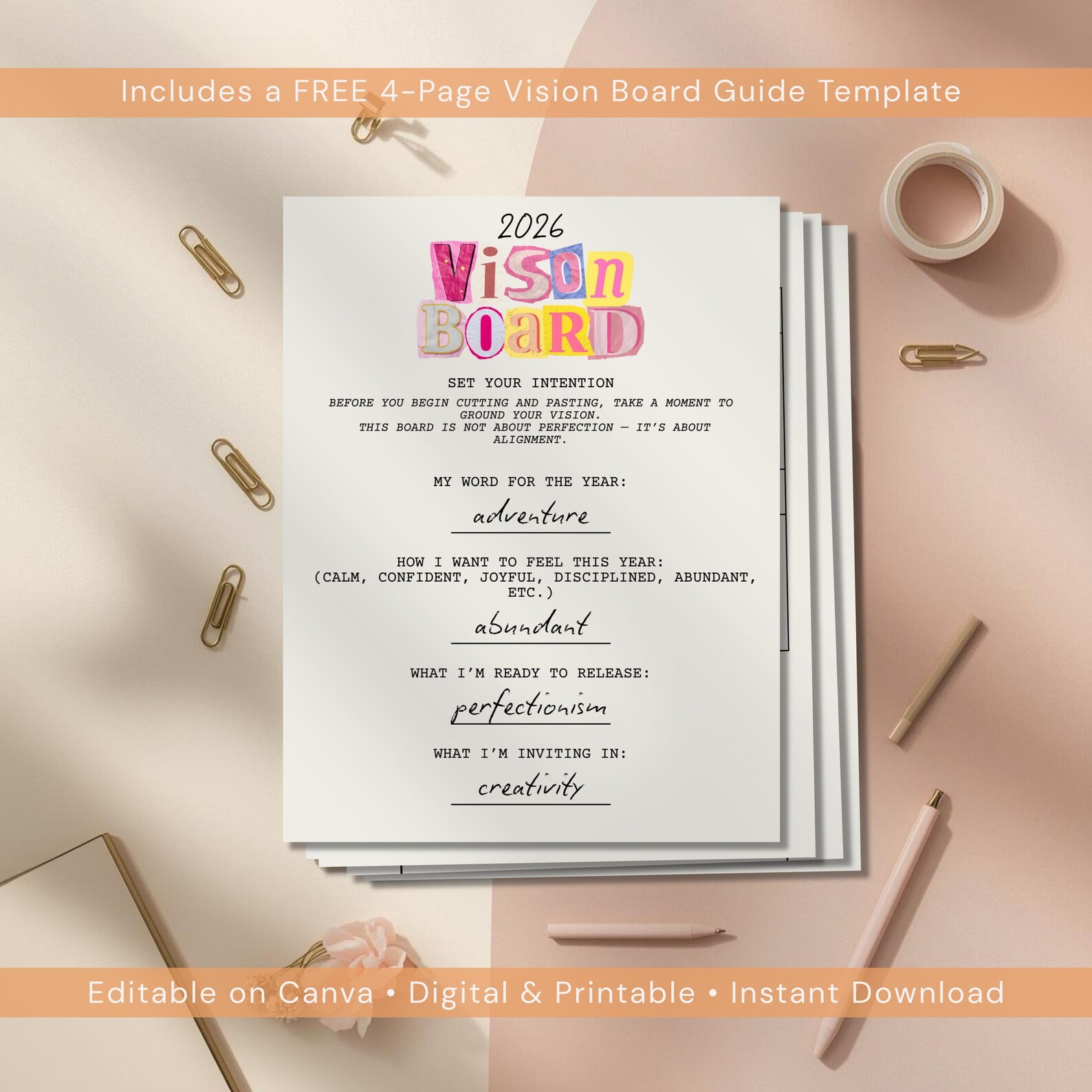 Cottagecore Vision Board Party Invitation | New Year Gathering Invite ...