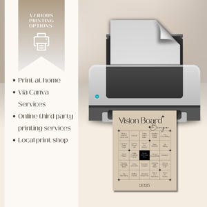 Vision Board 2025 Bingo Card Custom Personalized Printable Template ...
