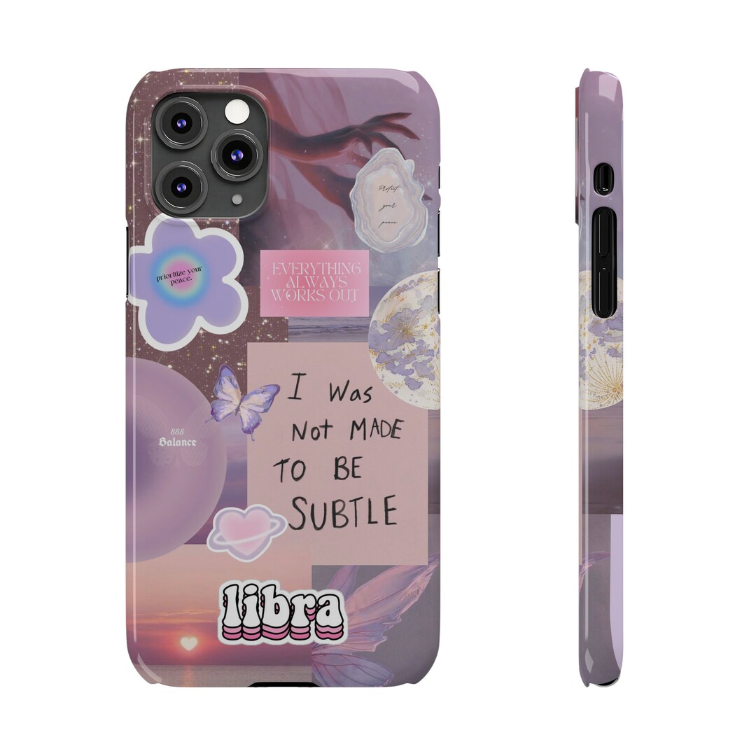 Libra Core Aesthetic Mood Board Slim Phone Case, Zodiac Sign Phone ...