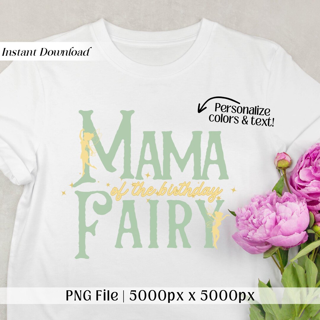 Mama of Birthday Fairy Shirt PNG, Matching Family Party T Shirt, Mom ...