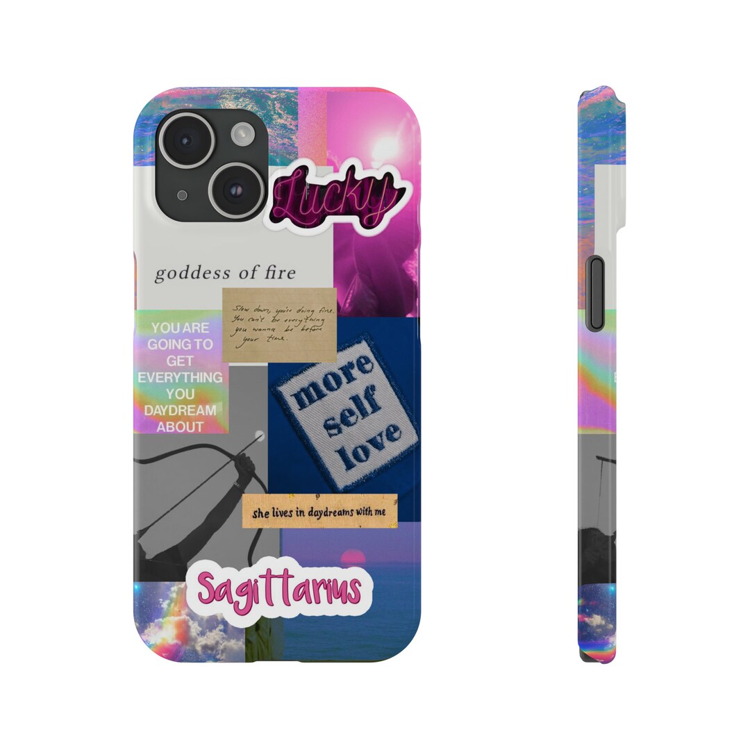 Sagittarius Core Aesthetic Mood Board Slim Phone Case, Zodiac Sign ...