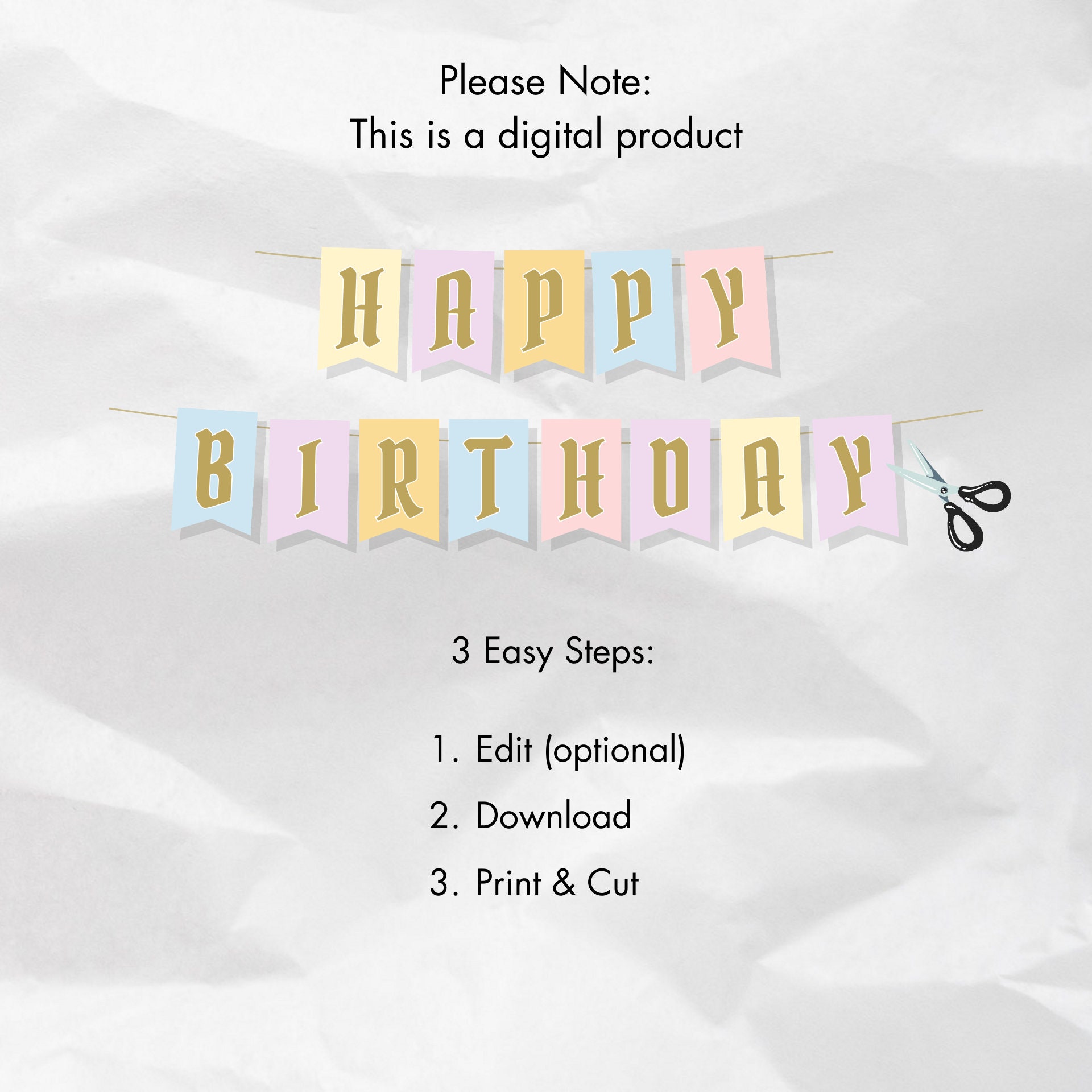 Vintage Princess Birthday Party Printable Happy Birthday Banner, Disney ...