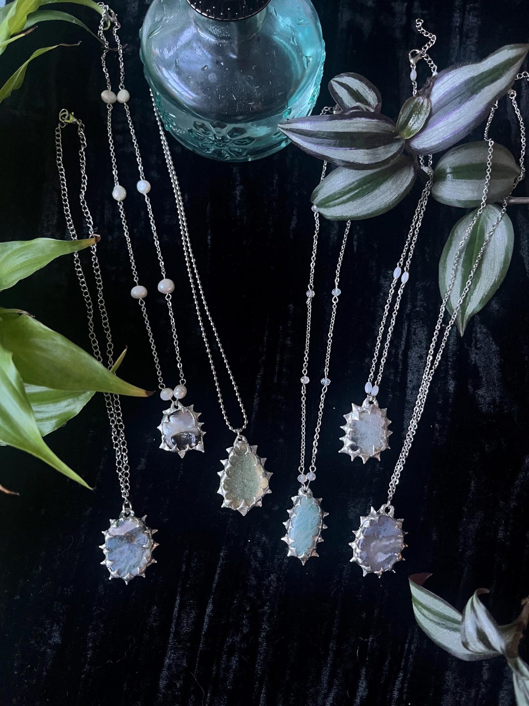 Soldered Crystal Necklace / Soldered Necklace / Unique Crystal Necklace ...