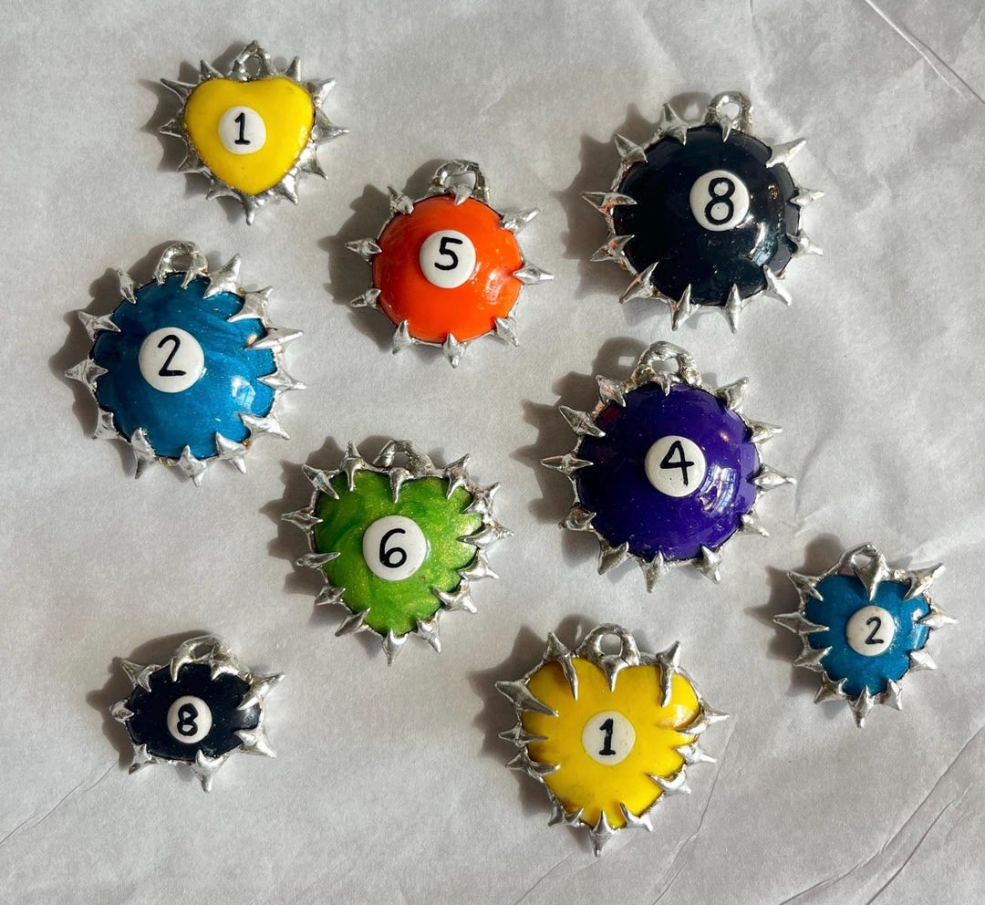 Soldered Billiard Ball Necklace / 8 Ball Necklace / Billiard Ball ...