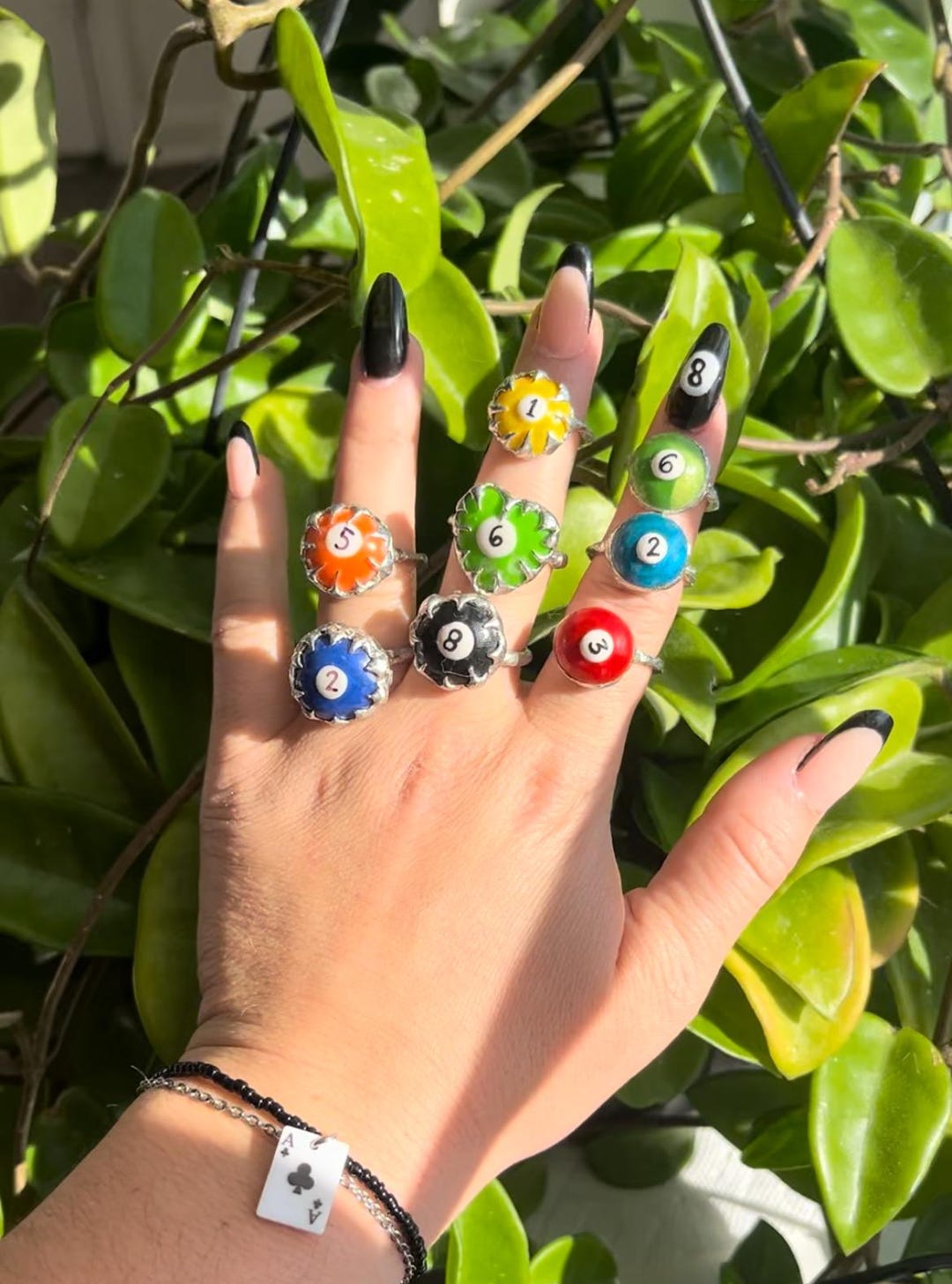 Soldered Pool Ball Rings / Soldered Billiard Ring - Etsy