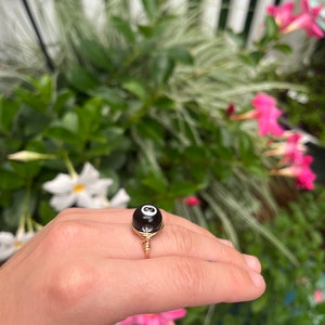 8 Ball Ring / Billiard Ring / 8 Ball Jewelry / Statement Ring / Pool ...