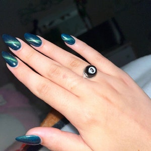 8 Ball Ring / Billiard Ring / 8 Ball Jewelry / Statement Ring / Pool ...