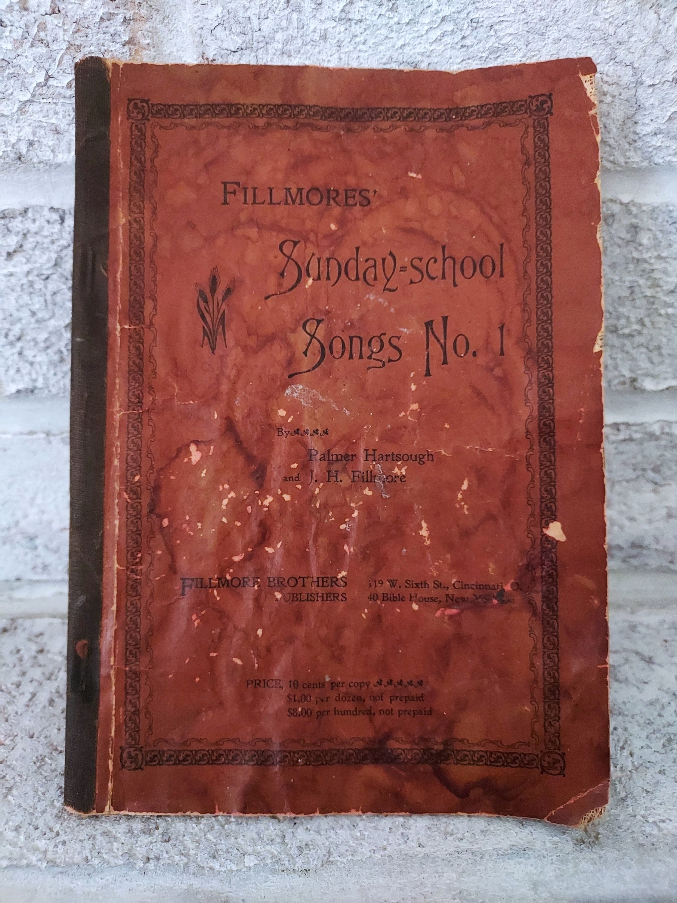 Antique Hymnal Book | 1898 Sunday School Book | Vintage Christian ...