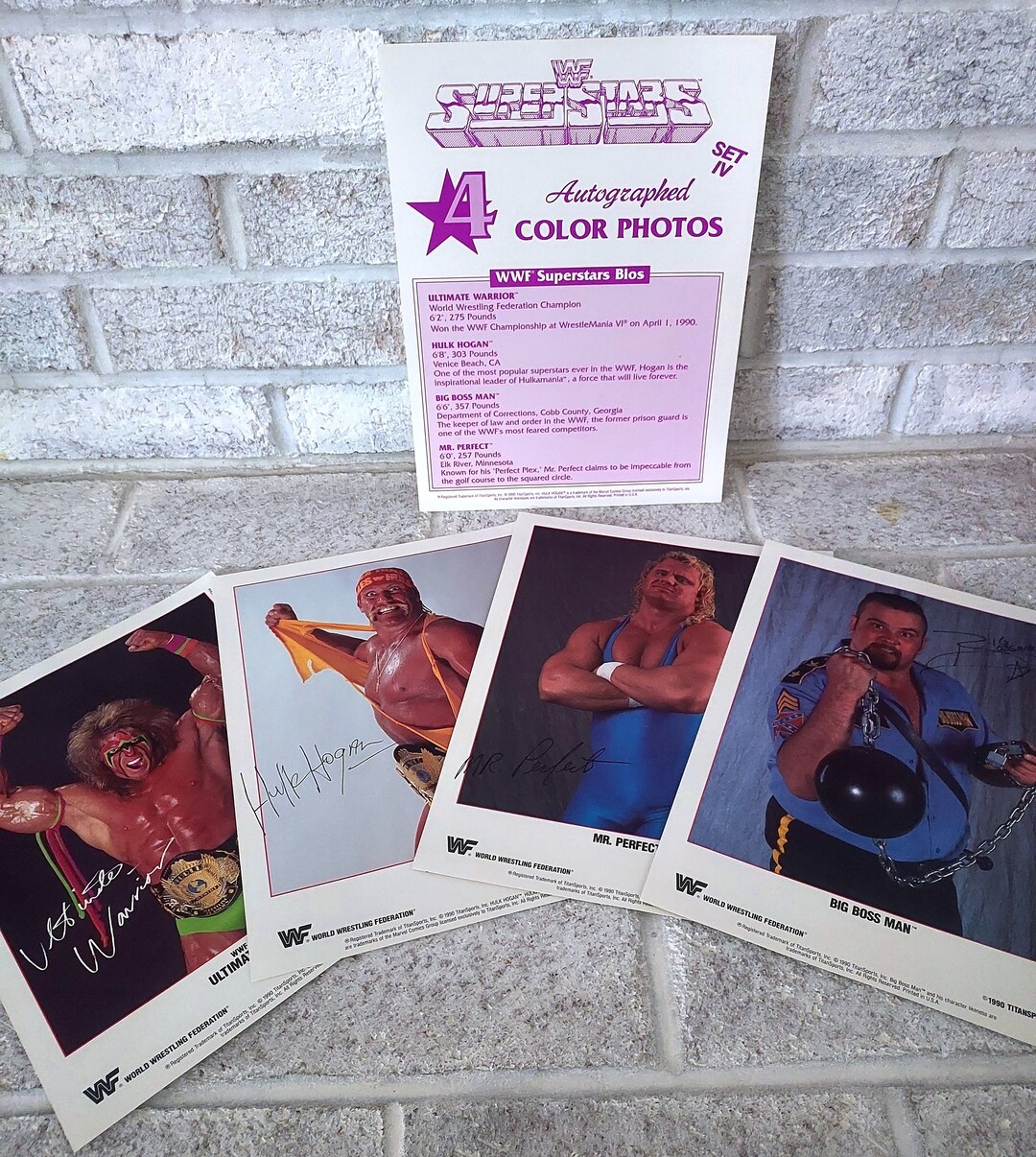 1990 WWF Superstars Color Prints, Vintage WWF Photo Set Series 4 - Etsy