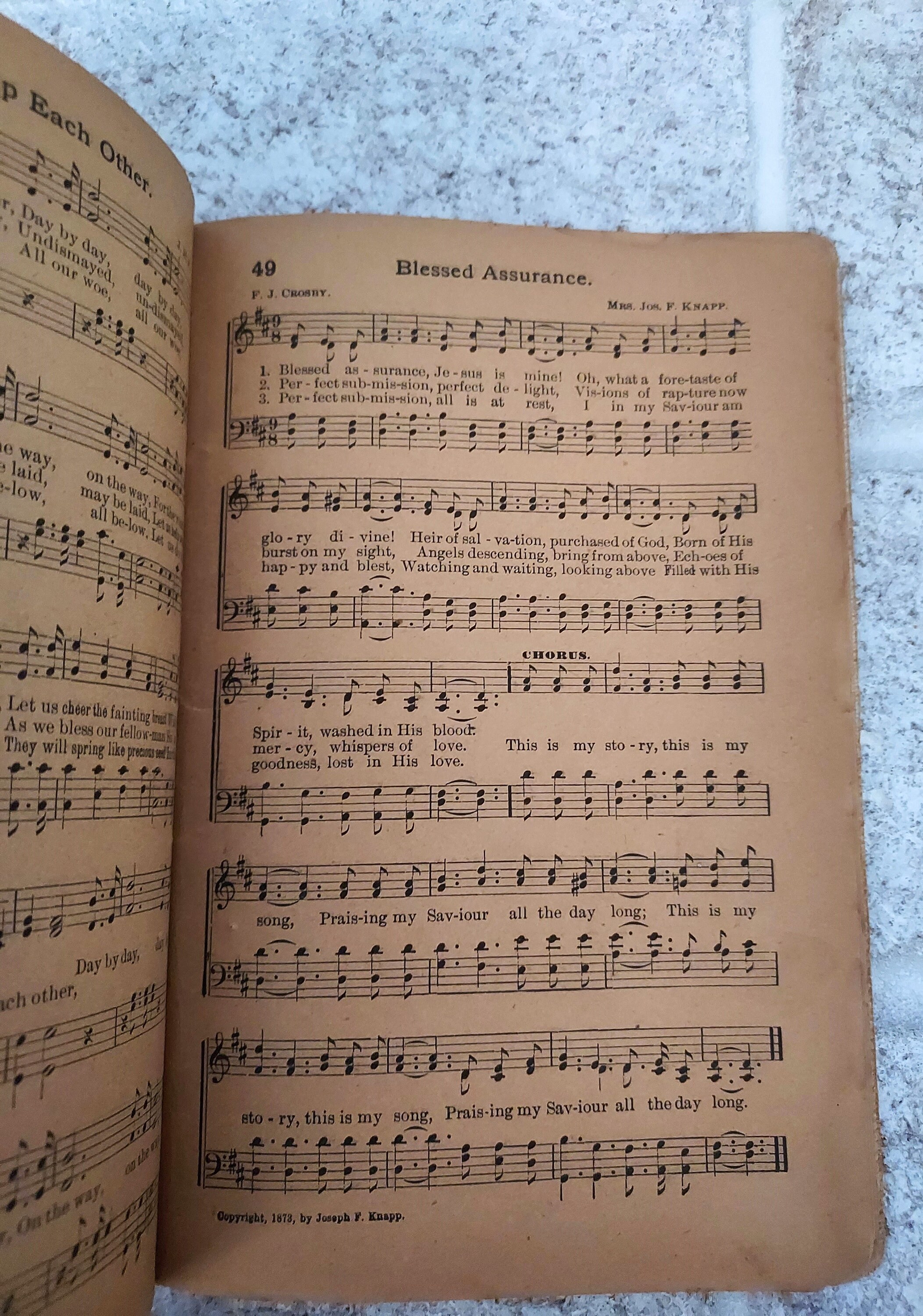 Antique Hymnal Book | 1898 Sunday School Book | Vintage Christian ...