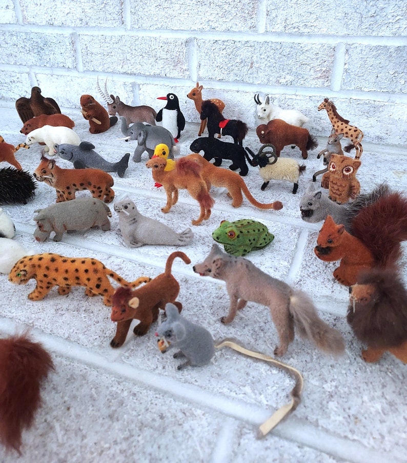 Rare Antique Wagner Flocked Animals, Kunstlerschutz Flocked Animals - Etsy